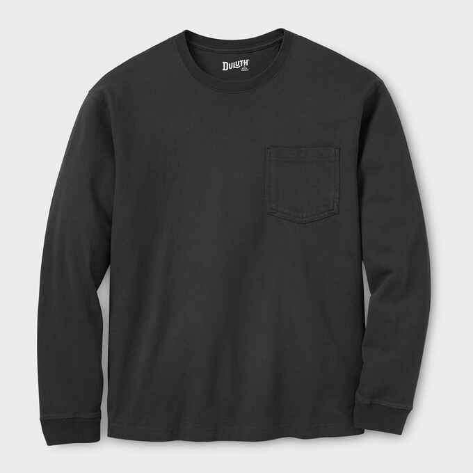 Men's Un-Longtail T Relaxed Fit Long Sleeve Shirt with Pocket | Duluth ...
