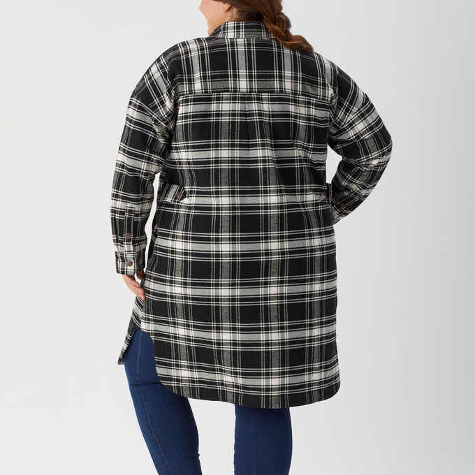 Women's Plus Folklore Flannel Insulated Duster | Duluth Trading Company