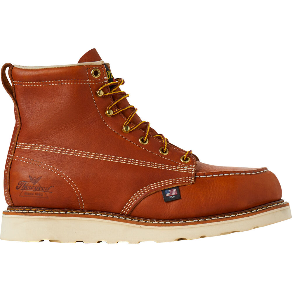 Men's Thorogood 6" Steel Toe Moc-Toe Boots | Duluth Trading Company