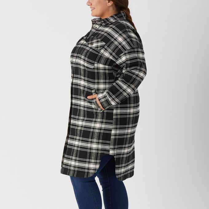 Women's Plus Folklore Flannel Insulated Duster | Duluth Trading Company