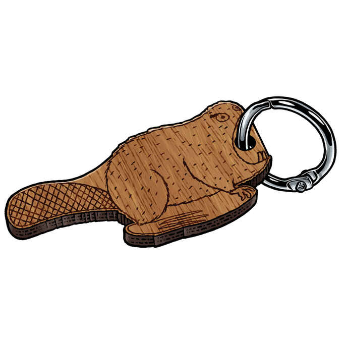 Duluth Trading Angry Beaver Wood Key Chain | Duluth Trading Company