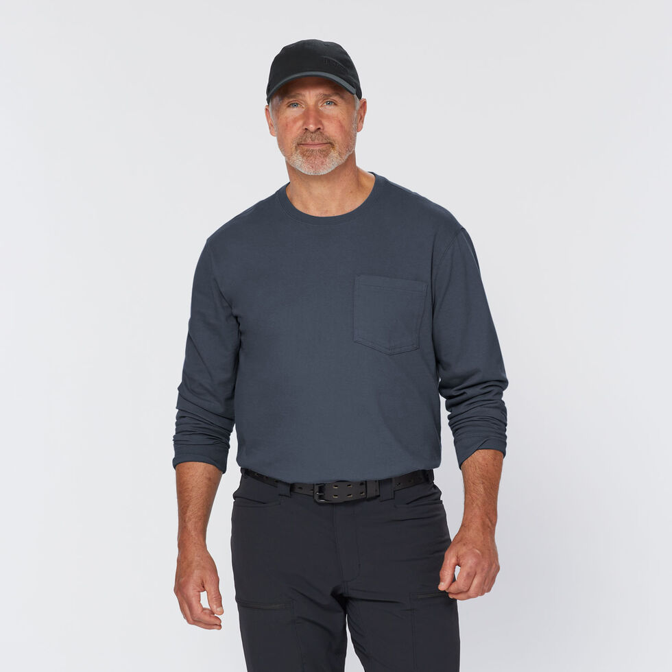Men's Longtail T Standard Fit Long Sleeve Shirt With Pocket | Duluth ...