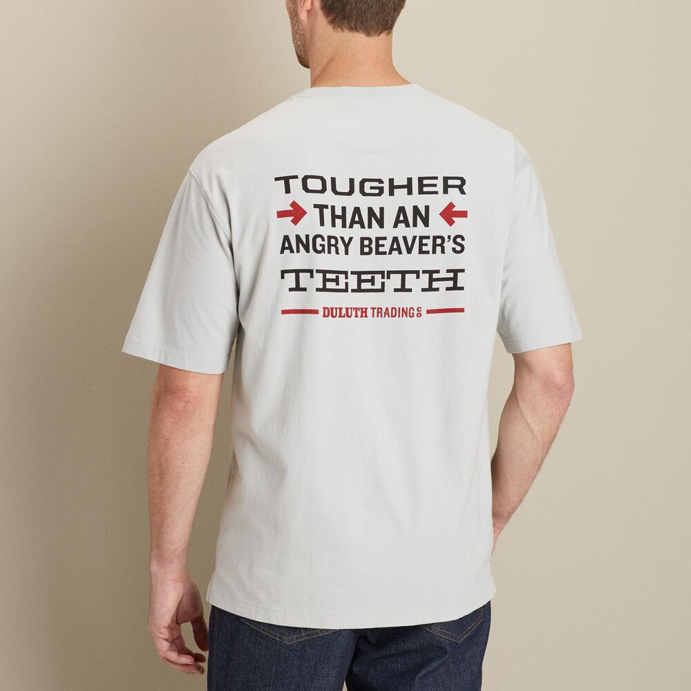 Men's Longtail T Angry Beaver Logo T-Shirt | Duluth Trading Company