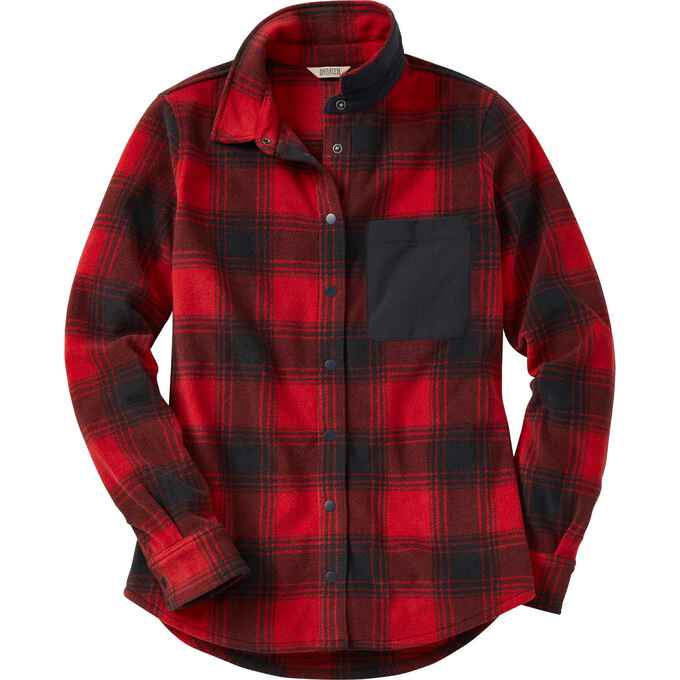 Women's Doubleback Printed Fleece Button Up | Duluth Trading Company