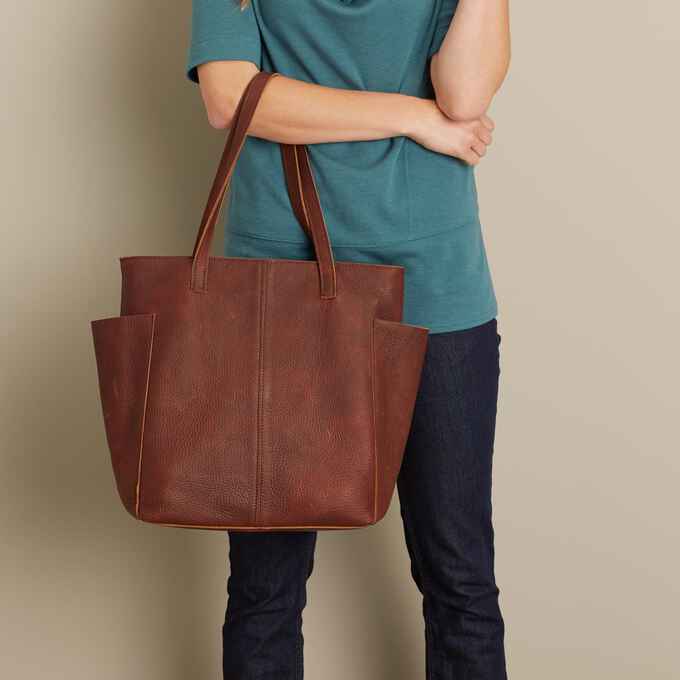 Women's Lifetime Leather Tote Bag | Duluth Trading Company