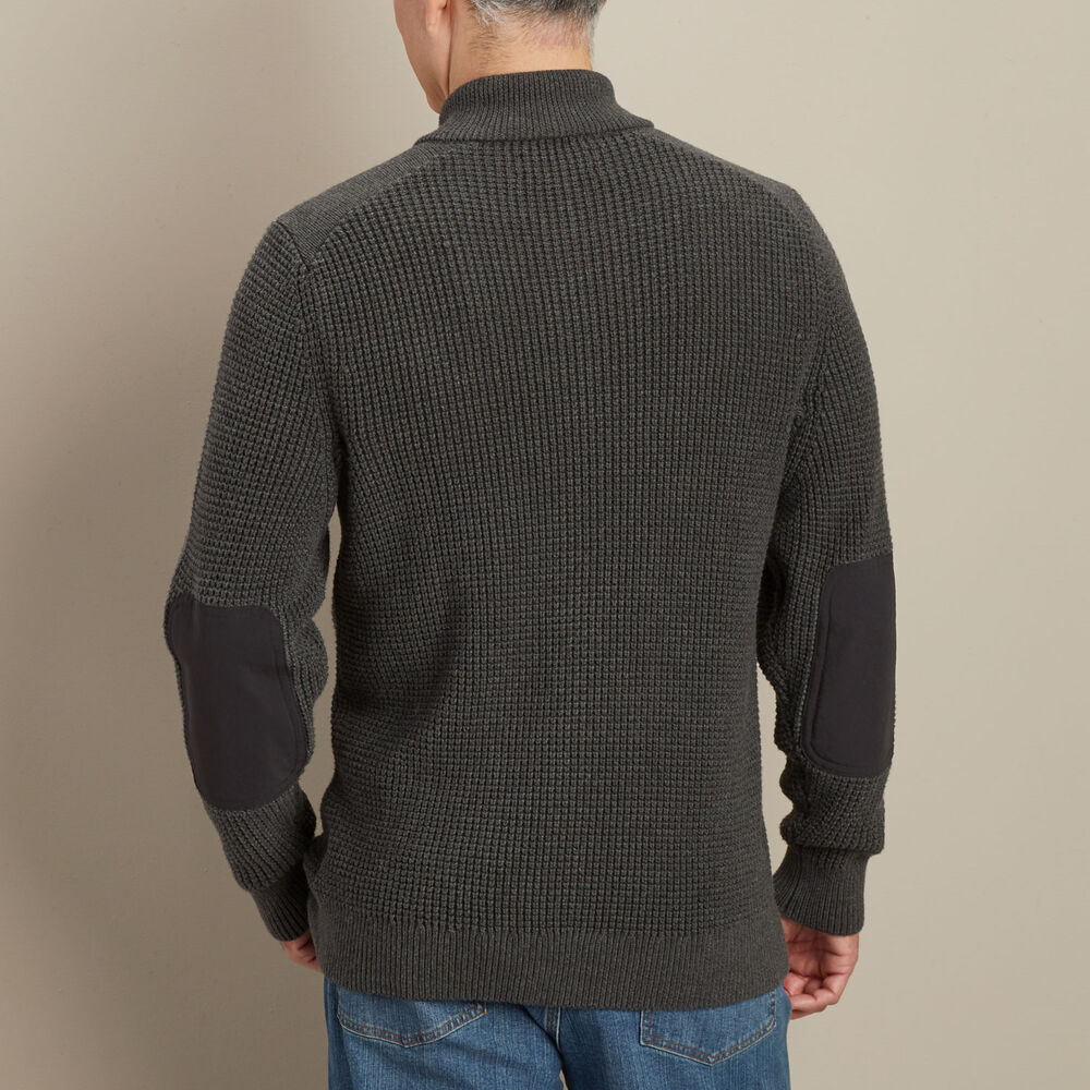 Men's Burly Retirement Waffle Stitch Sweater Jacket | Duluth Trading ...