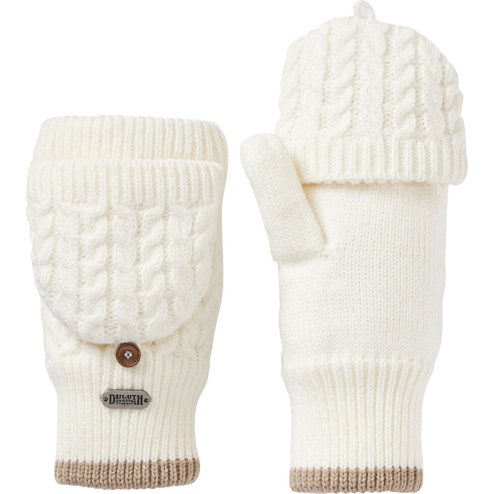 Women's Cable Knit Flip Mitts | Duluth Trading Company