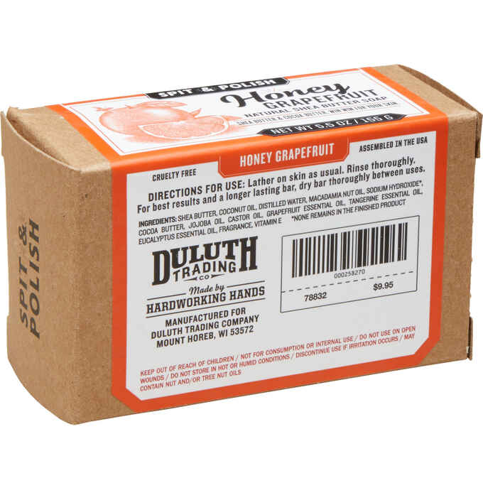 Spit & Polish Honey Grapefruit Shea Butter Soap | Duluth Trading Company