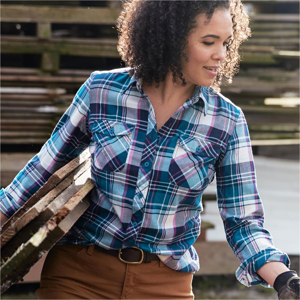Women's Crosscut Wicking Flannel Shirt | Duluth Trading Company