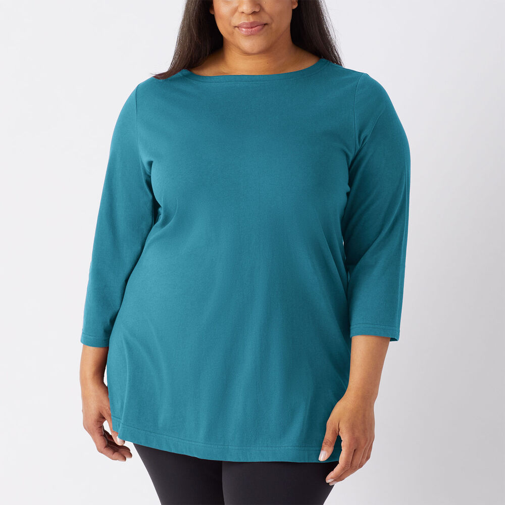Women's Plus Lightweight 3/4 Sleeve Boatneck Tunic | Duluth Trading Company