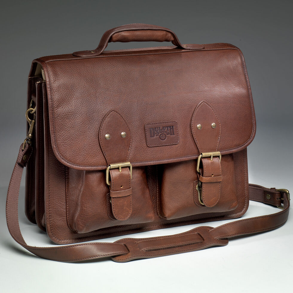 Bashful Billionaire's Leather Briefcase | Duluth Trading Company