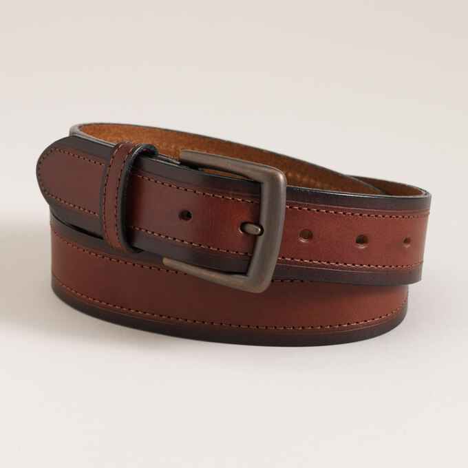 Men's One's Enough Two-Tone Leather Belt | Duluth Trading Company