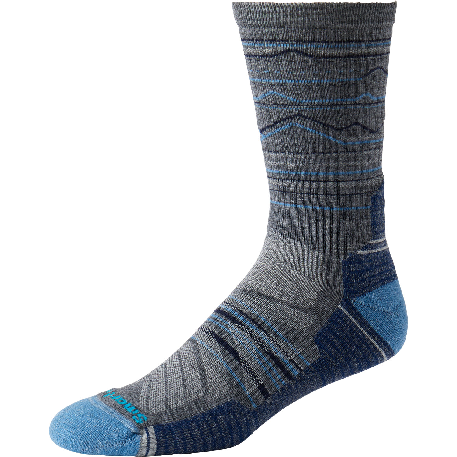 Men’s Smartwool Hike Mountain Range Pattern Crew Socks | Duluth Trading ...