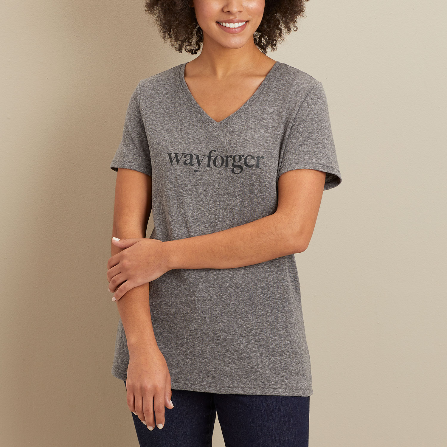 Women's Longtail T Lightweight Slub V-Neck Shirt with Logo | Duluth ...