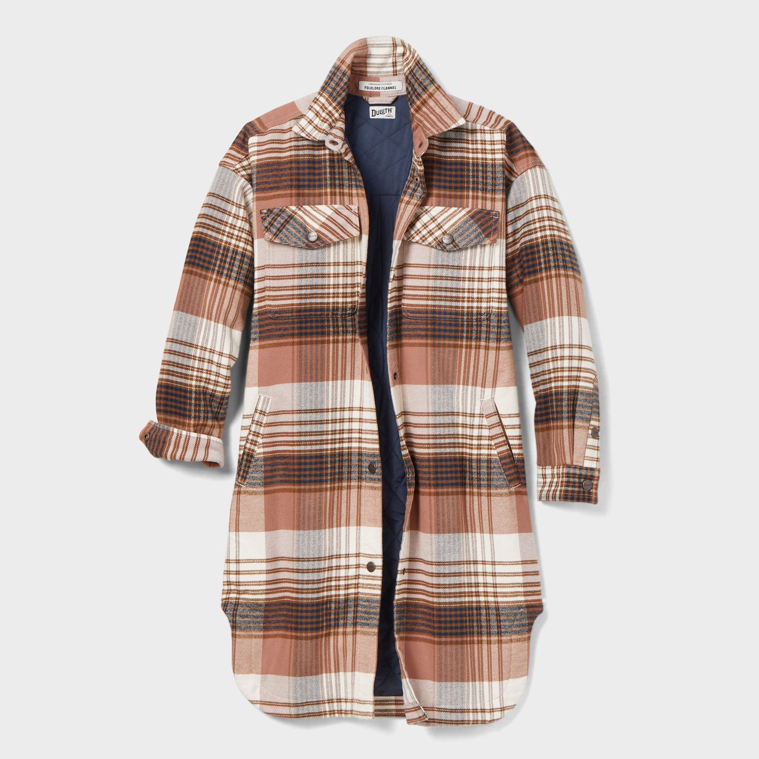 Women's Folklore Flannel Insulated Duster | Duluth Trading Company
