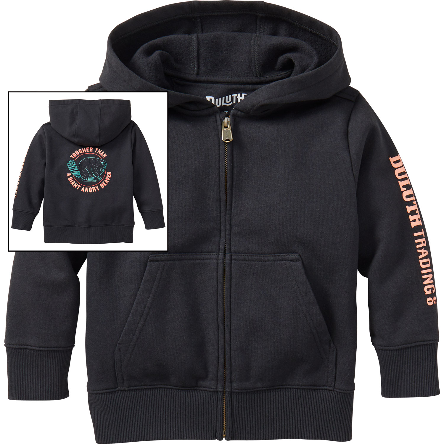 Kids Full-Zip Fleece Logo Hoodie | Duluth Trading Company