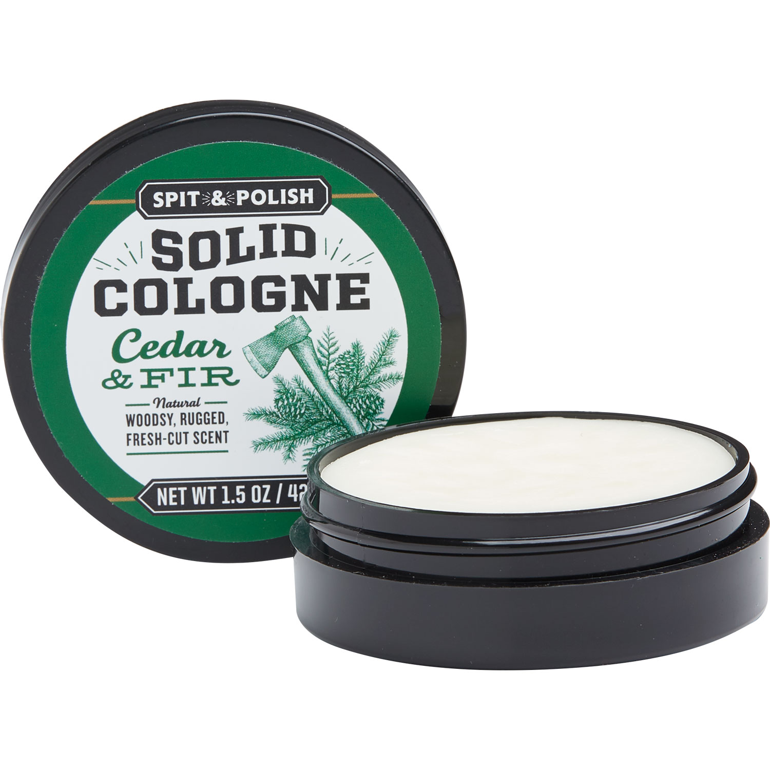 Spit & Polish Cedar and Fir Solid Cologne | Duluth Trading Company