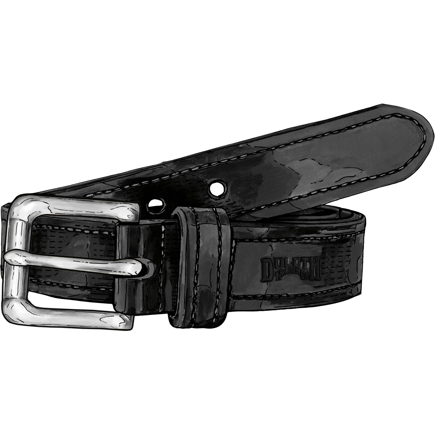 Men's Lifetime Leather Silver Buckle Belt | Duluth Trading Company